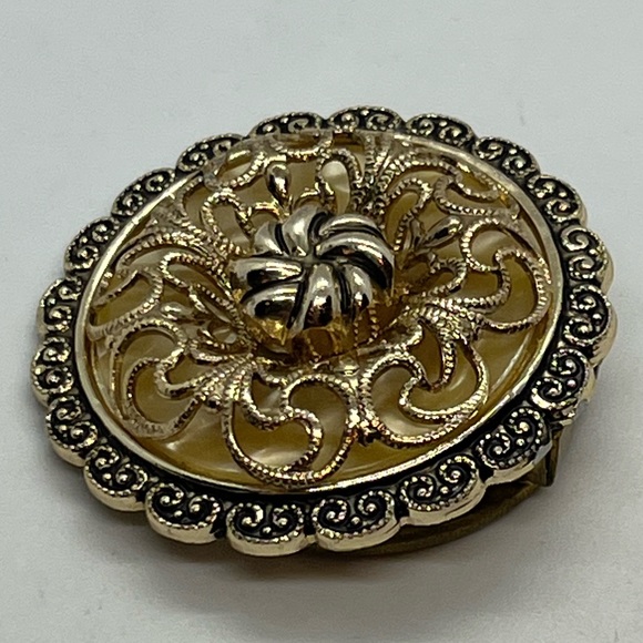 Jewelry | Vintage 196s W Germany Filigree Gold Tone Scarf Clip | Poshmark